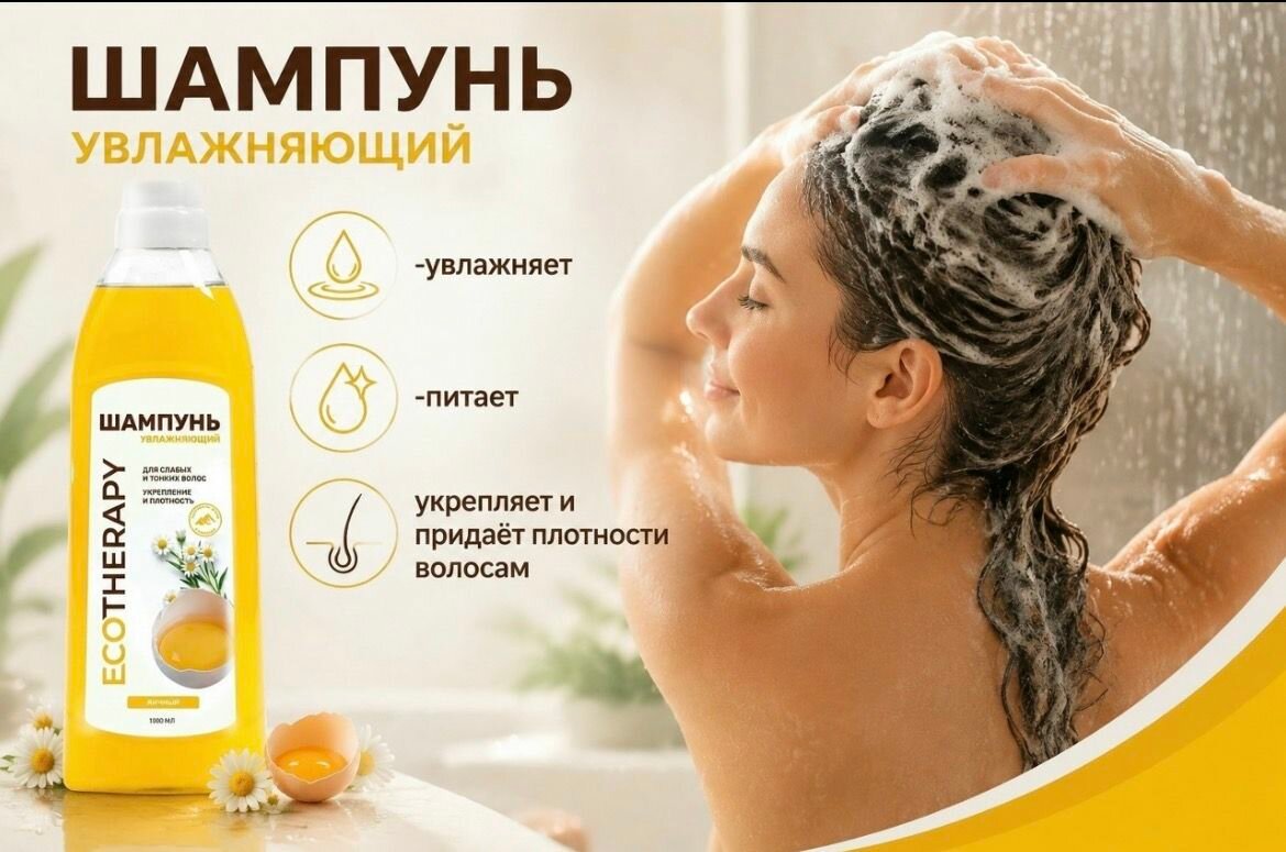 Шампунь для всей семьи Яичная 1000мл