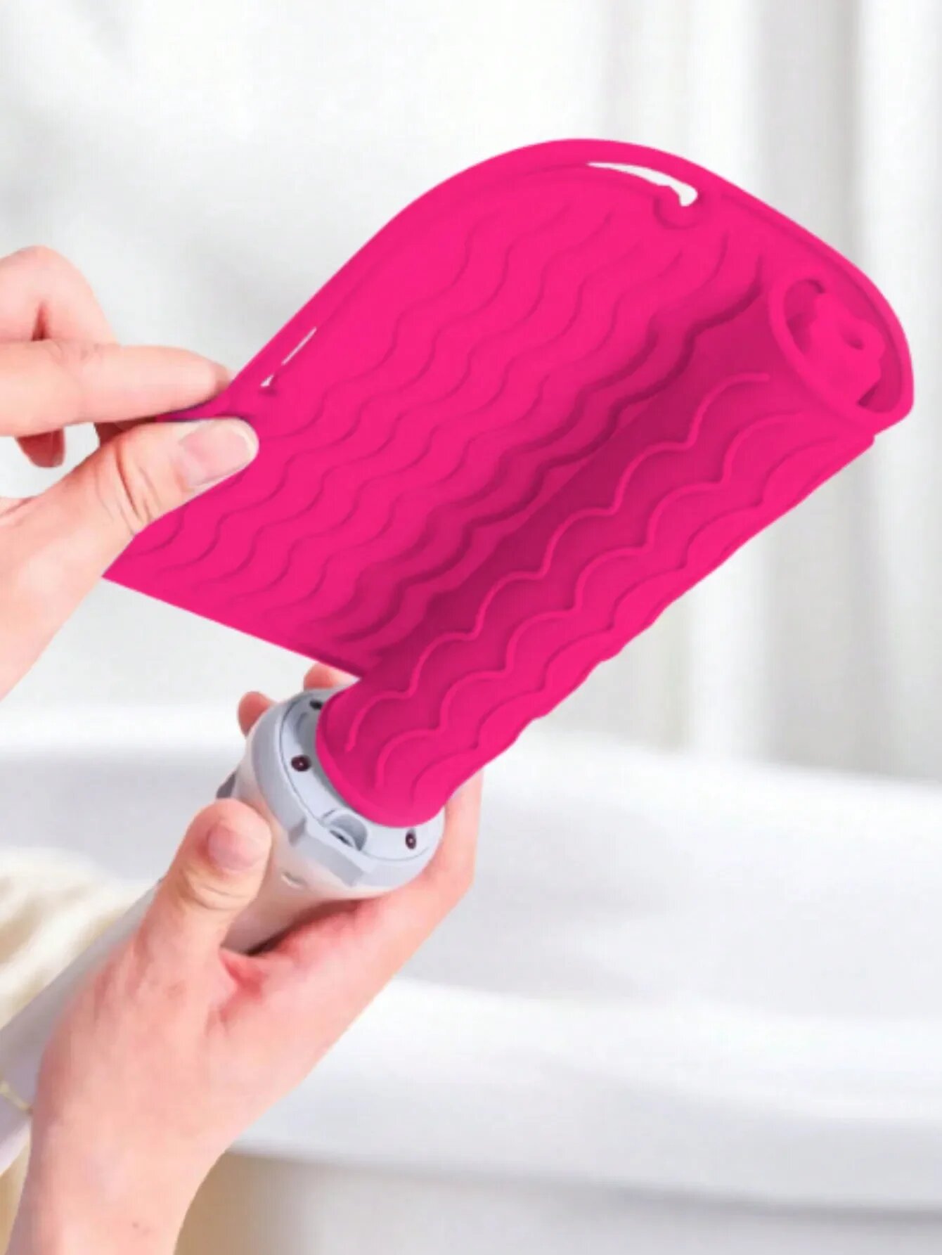 Термостойкий силиконовый коврик для горячих инструментов Rose red Curling Mat