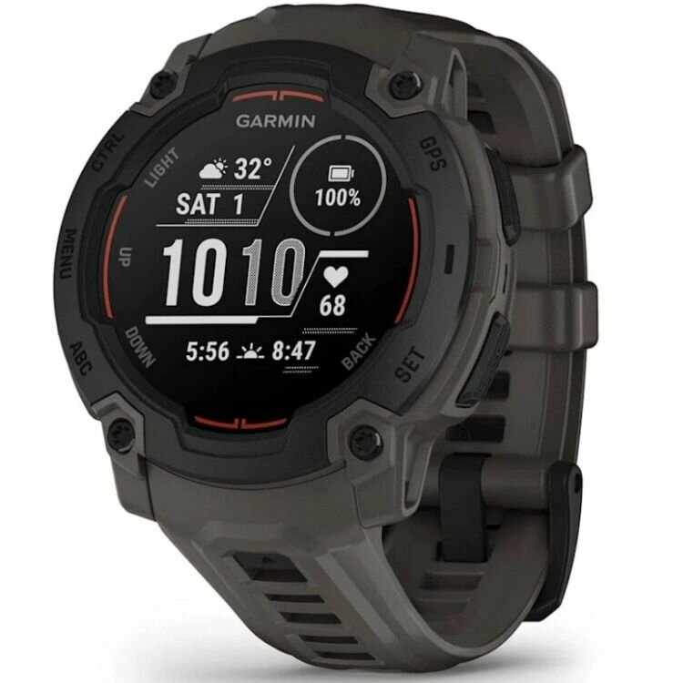 Смарт-часы Garmin Instinct E 45мм 1.4" AMOLED корп. серый рем. серый разм. брасл:132-213 мм (010-02933-00)