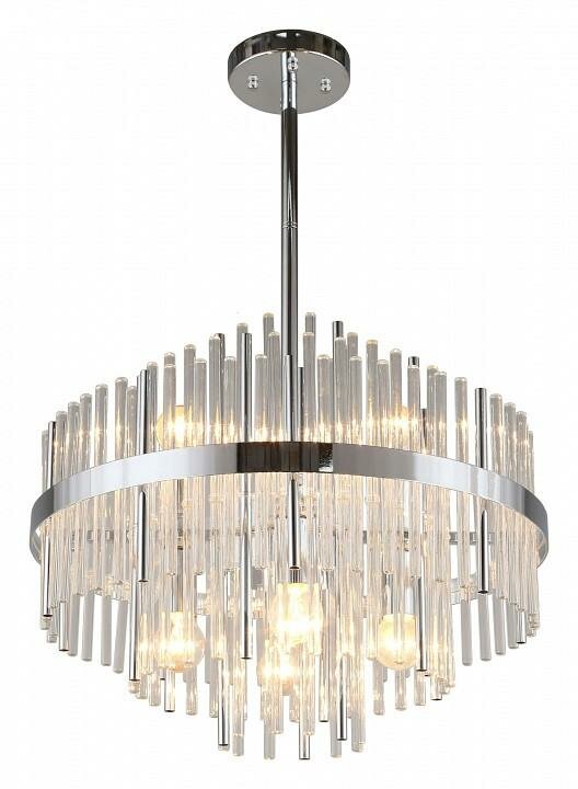 Люстра на штанге Omnilux Alatri OML-69207-06 цвет плафона подвески Прозрачный, цвет арматуры Хром