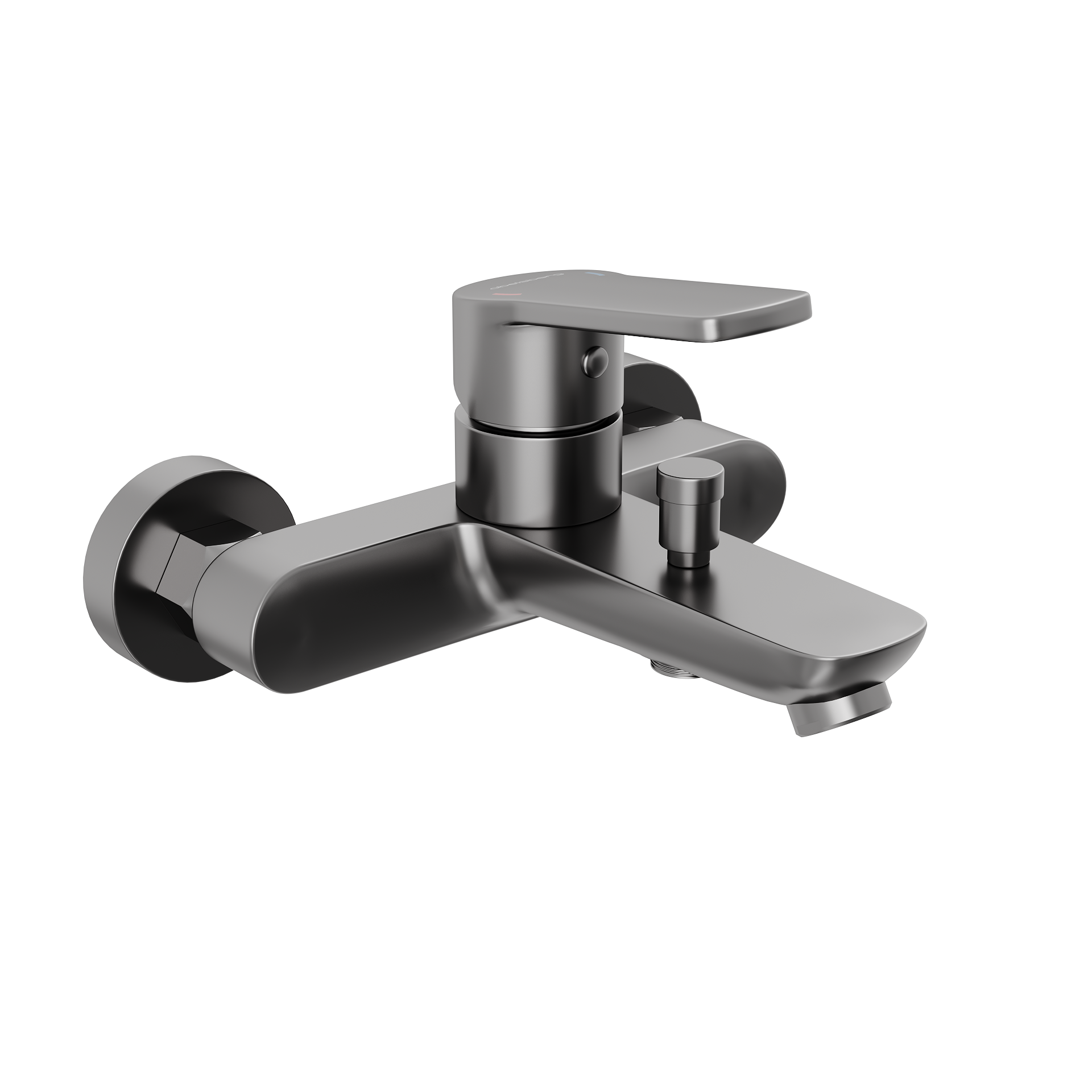 Смеситель для ванны Abelsberg Lineara UNF25747GM космическая сталь, рычажное управление, латунь