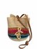 Сумка RUSLAN BAGINSKIY Striped straw pouch bag