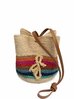 Сумка Striped straw pouch bag