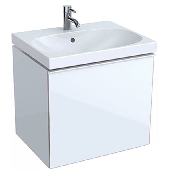 Тумба под раковину Geberit (Keramag) Acanto 60 500.609.01.2 подвесная Белая глянцевая