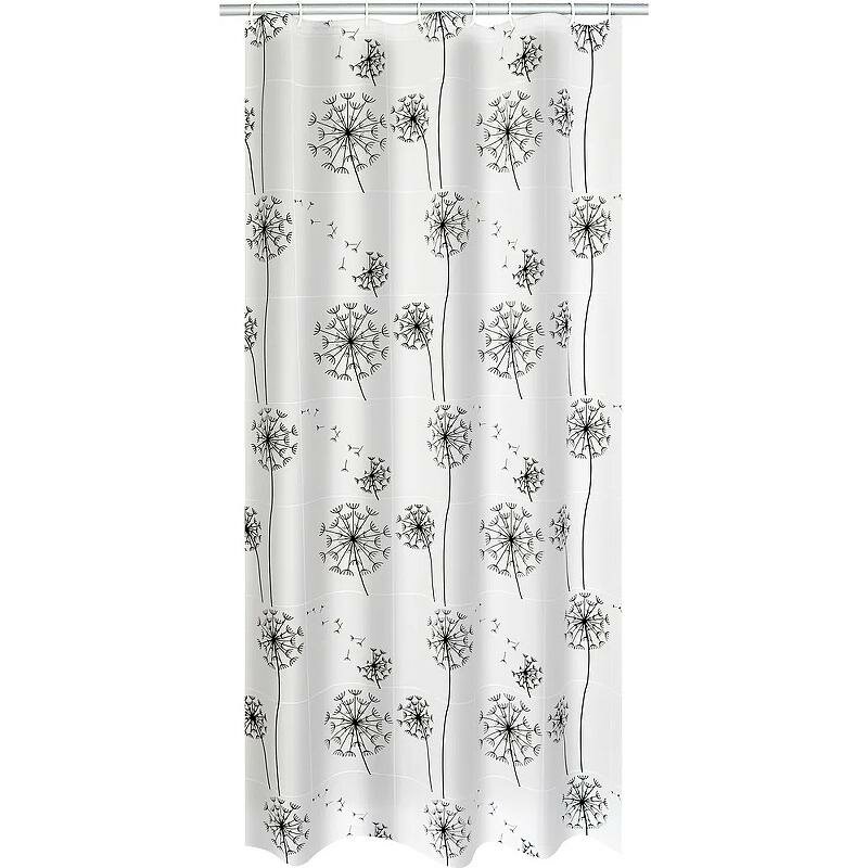 Шторка для ванны Ridder Moonflower 180х200 303210 Белая Черная