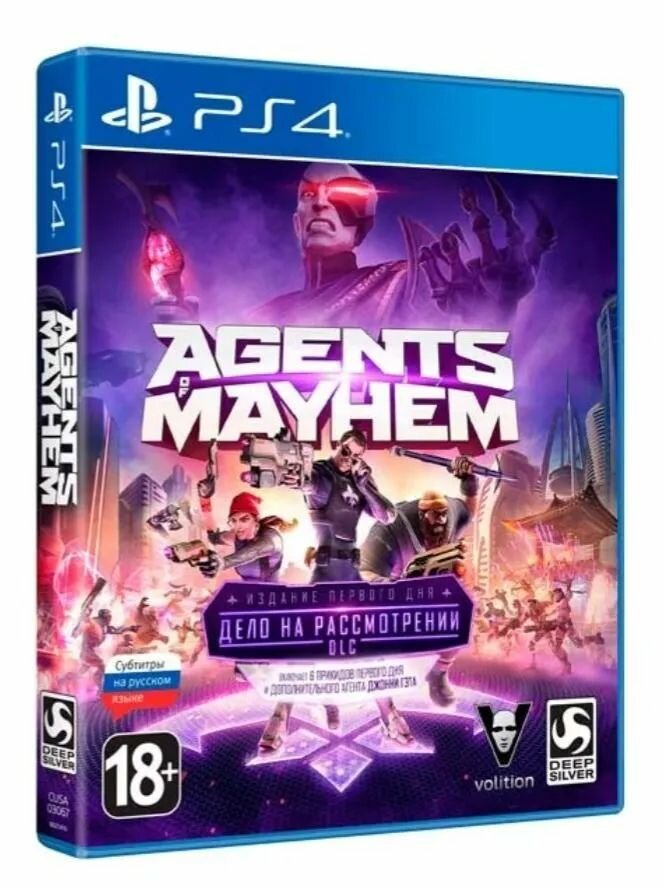 Игра Agents of Mayhem. Издание на диске. Русская версия на ps4/ps5.