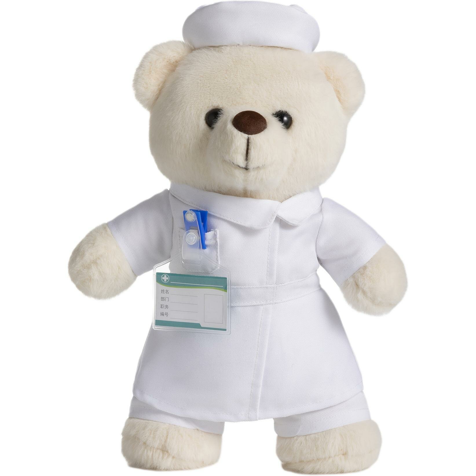 Плюшевая игрушка унисекс SHUSHUJIA Медведь Доктор и Медсестра, Nurse Bear Gown Beige, 30 см