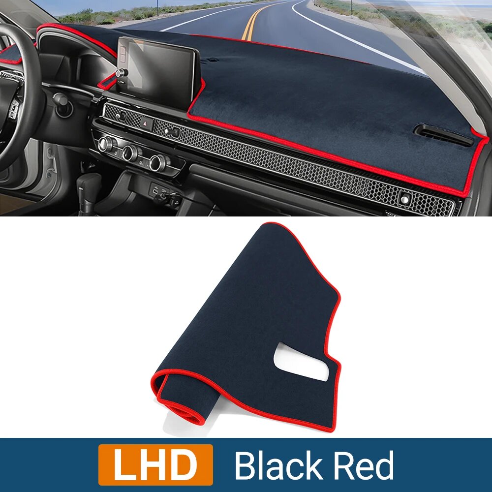 Солнцезащитный Козырек На Приборную Панель Для Honda Civic 11-го Поколения, LHD Black Red