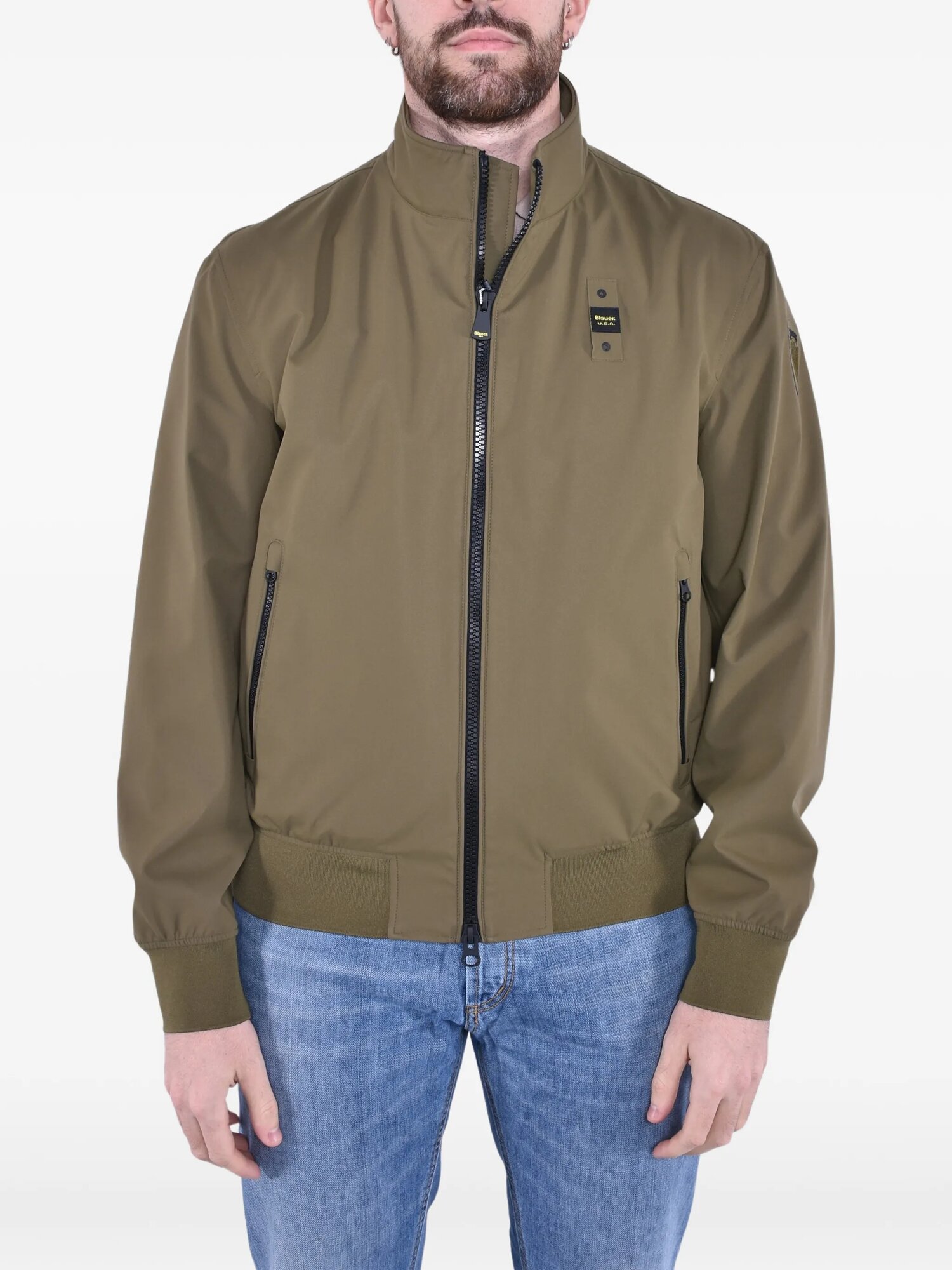 Куртка Blauer Anson logo-patch bomber jacket