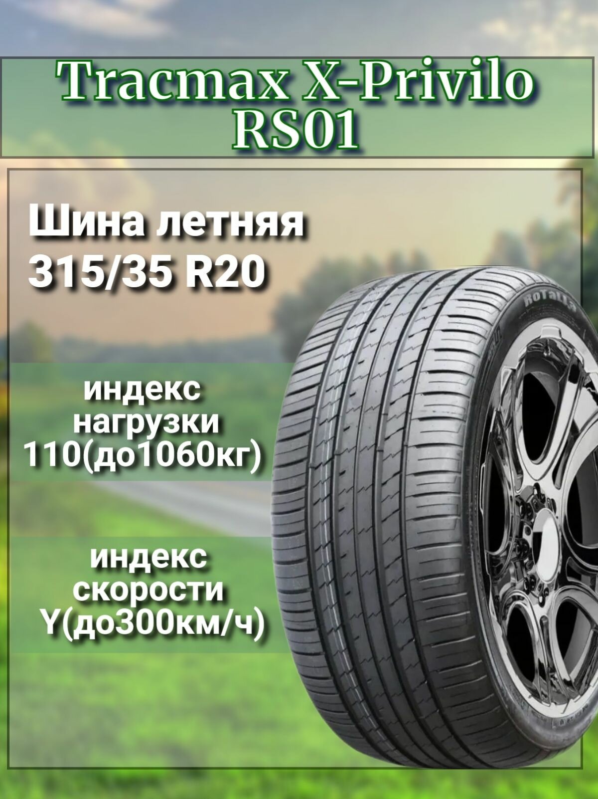 Шина легковая летняя Tracmax X-Privilo RS01 315/35 ZR20 110 Y