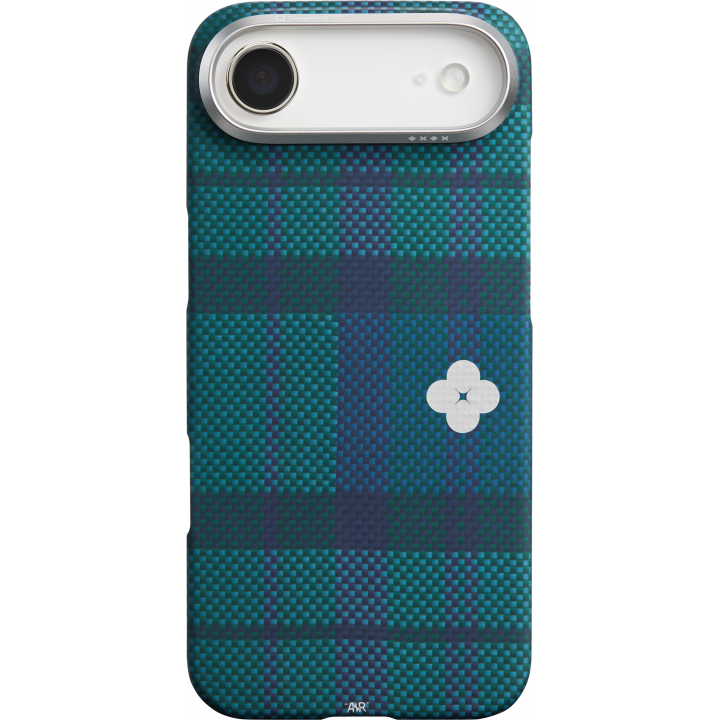 Чехол Pitaka Ультра-тонкий Flora in Grid для iPhone Air (FG1701A), зелёно-синий