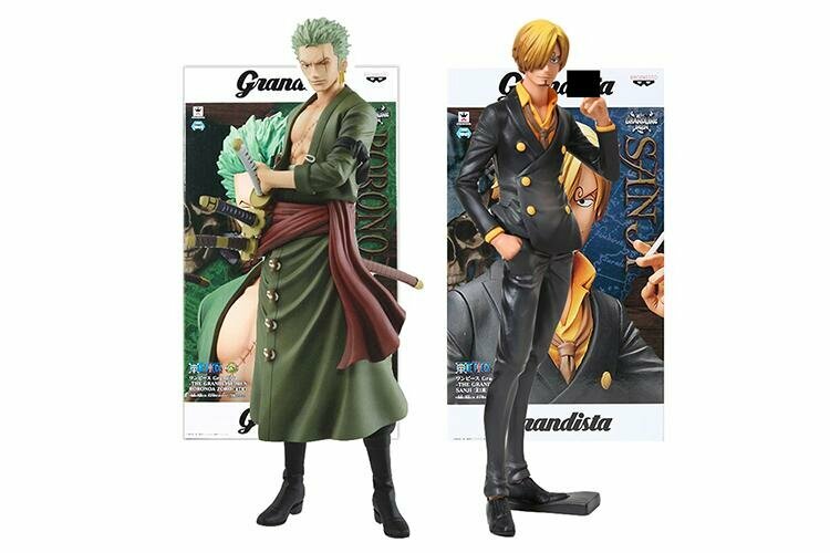 Фигурка унисекс BANPRESTO One Piece Grandista Vinsmoke Sanji & Roronoa Zoro, черная