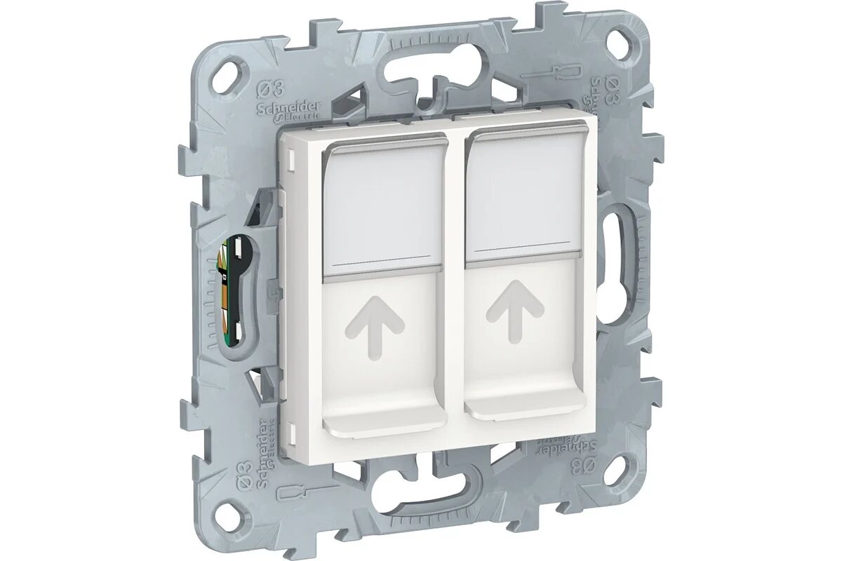 System Electric Unica New Розетка компьютерная RJ45X2 NU542018