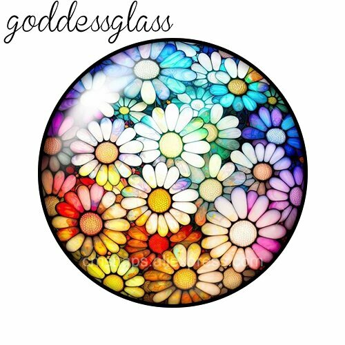 Стеклянные фотокабошоны goddessglass круглые 10 шт. 12mm, ZB1854-01