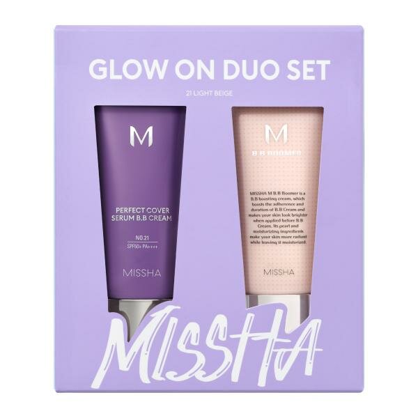 Набор для лица Glow Missha BB-крем тон 21 Light Beige 20мл + Праймер для лица 20мл