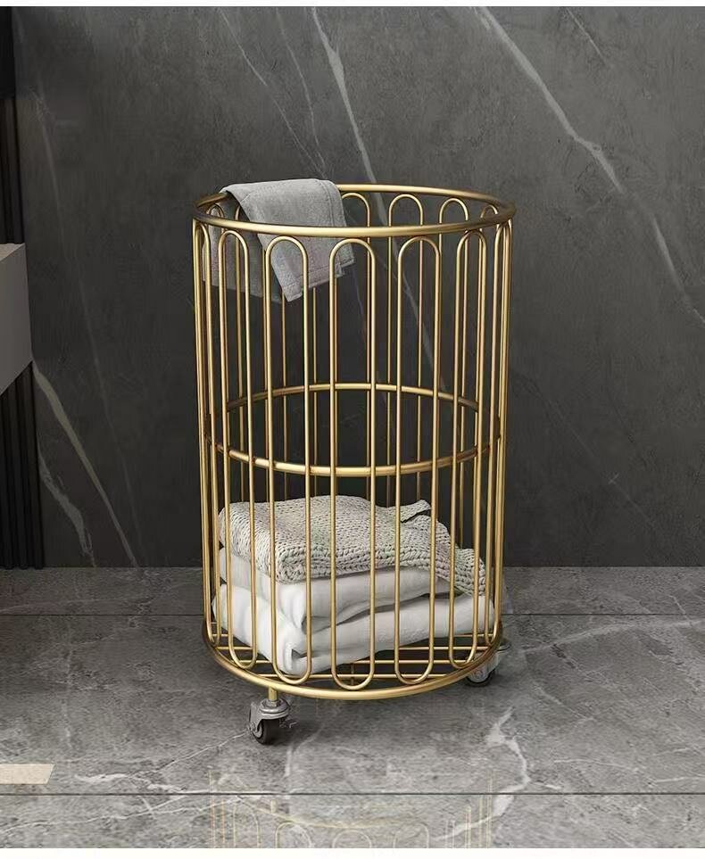 Корзина для белья，Металл, большая емкость，переносной，53L