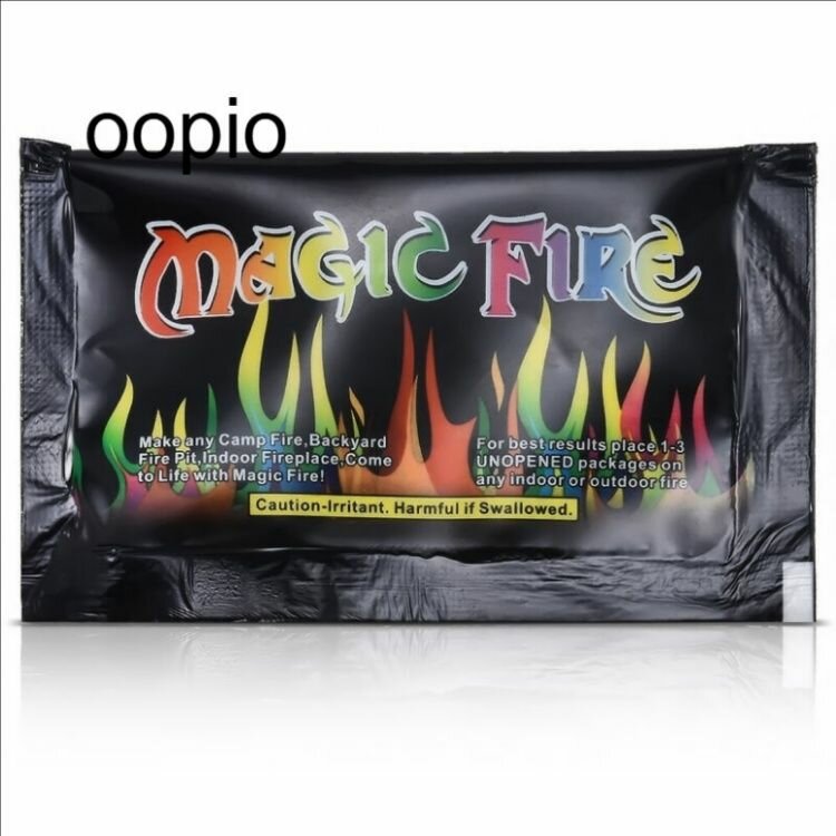Красящий порошок Magic Fire Flame зеленый 10 гр, набор для костра, магический огонь для кемпинга на открытом воздухе