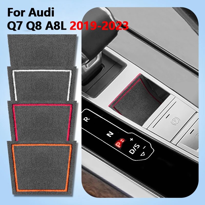 Наклейки-эмблемы Для Салона Автомобиля Audi Из Искусственной Кожи Для Моделей For Q7 Q8 A8L, Black