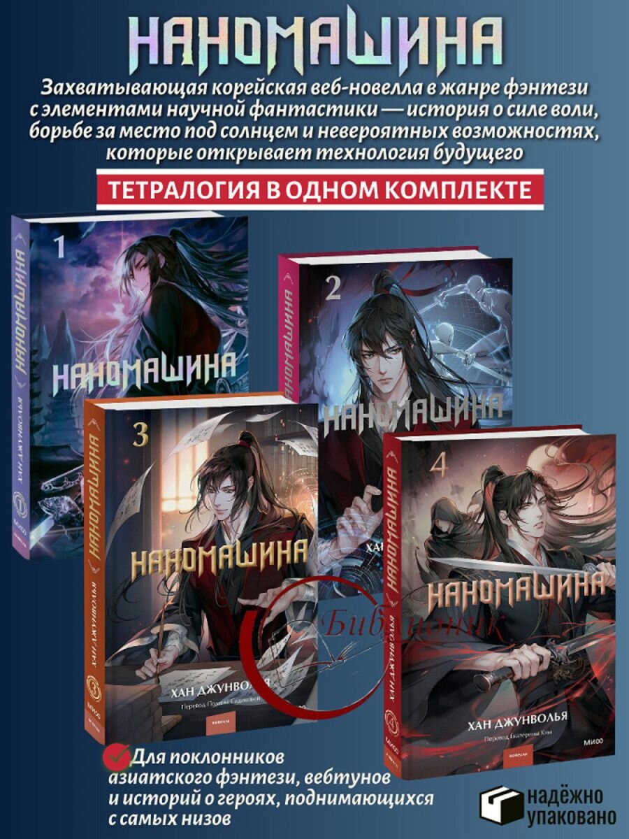 Комплект из 4 книг Наномашина (Кн. 1-4)