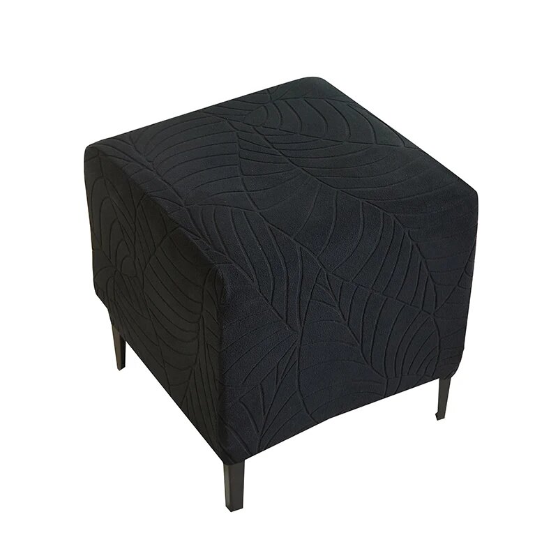 Эластичный жаккардовый чехол для стула Черный, A5 Stool Cover
