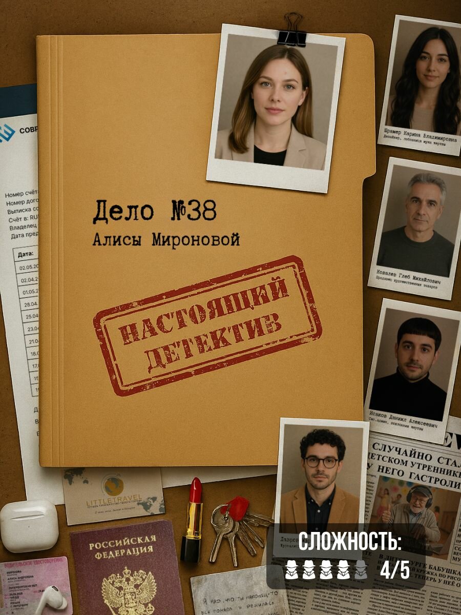Детективная настольная игра для компании и всей семьи