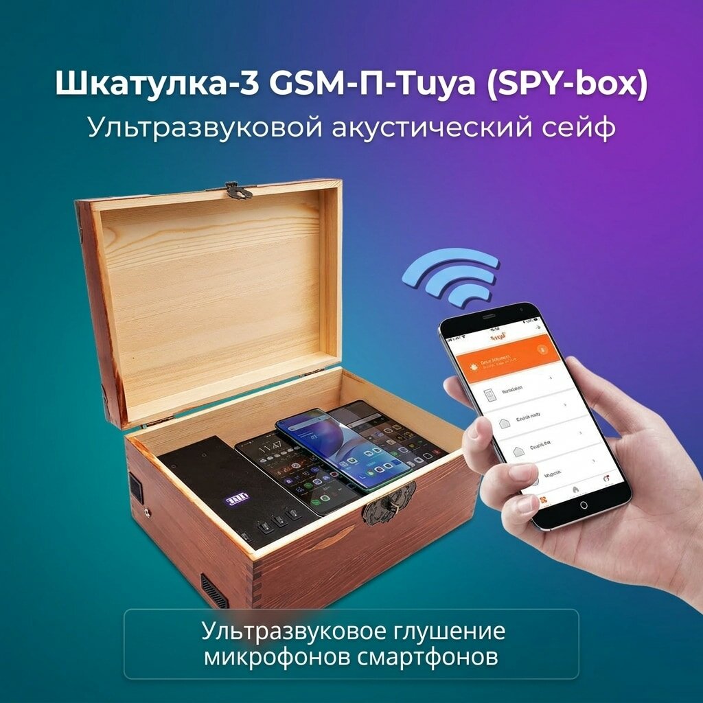 Интеллектуальный акустический сейф - Шкатулка-3 GSM-П-TUYA