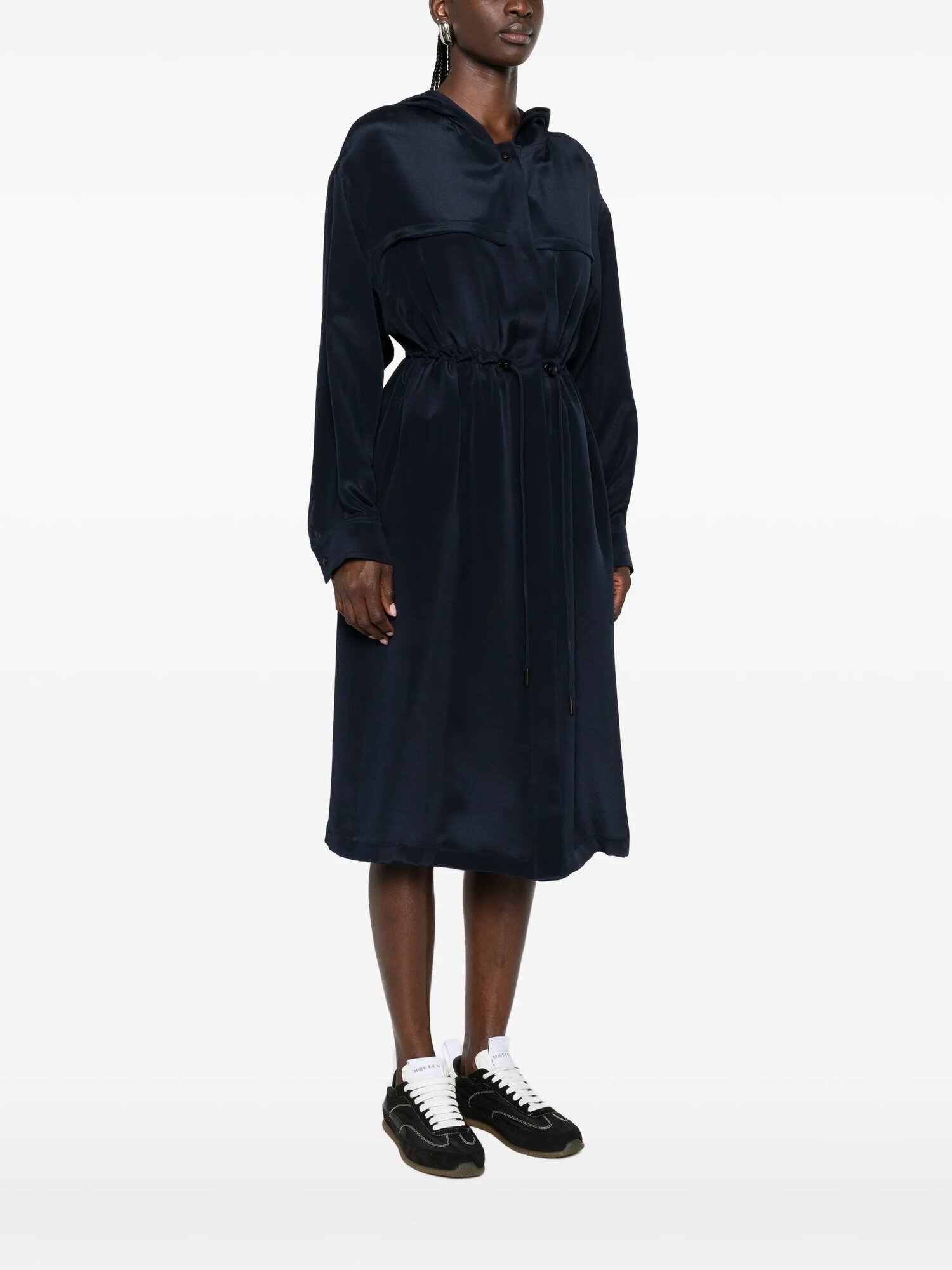 Пальто Max Mara Drawstring hooded coat, размер 44 — фото 1