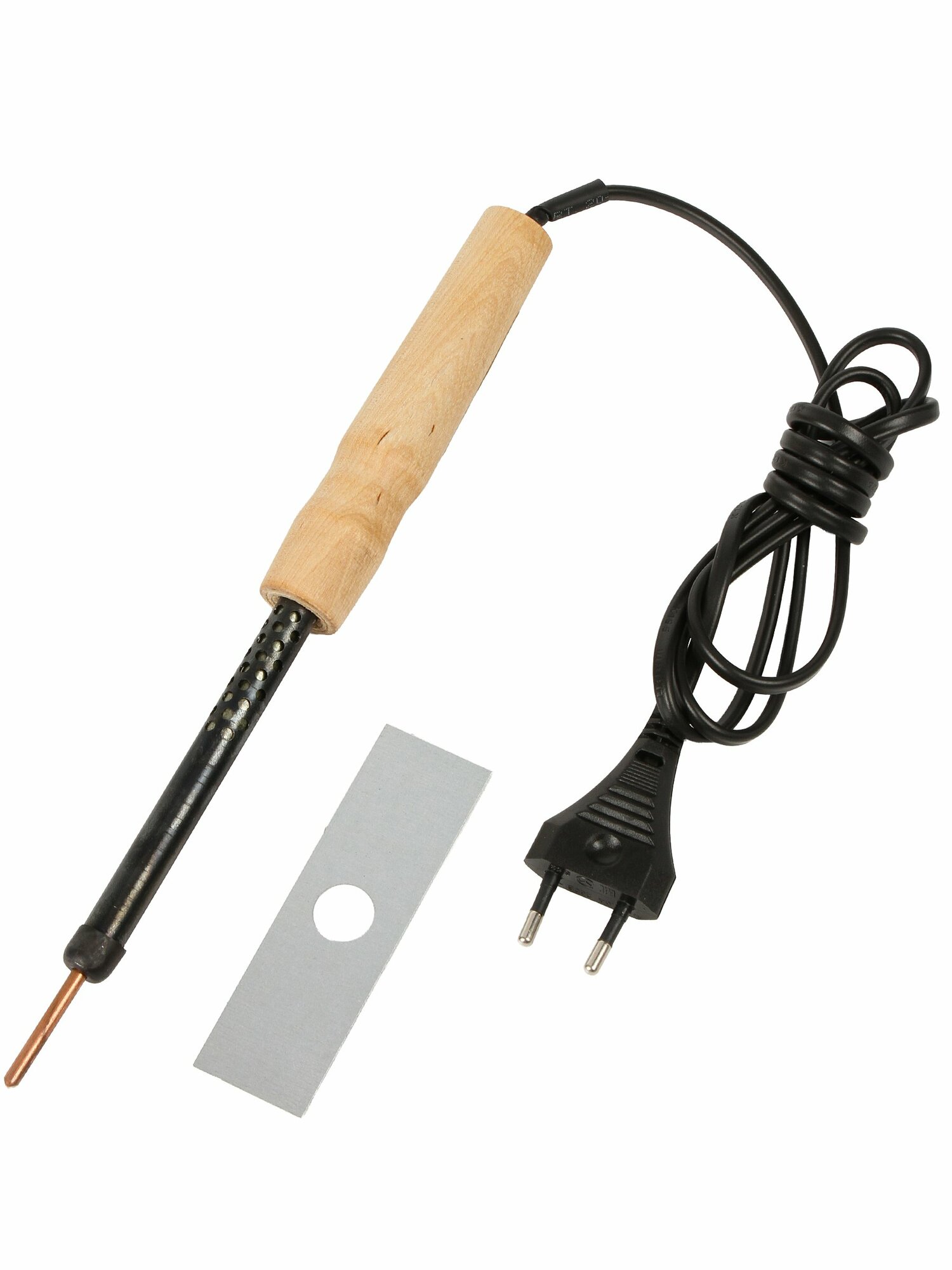 Паяльник сетевой TDM Electric Рубин ЭПЦН-25 25 Вт 230 В с деревянной рукояткой и подставкой SQ1025-0501