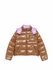 Куртка Moncler Logo-patch quilted zip-up hooded jacket, размер 10 лет, коричневы...