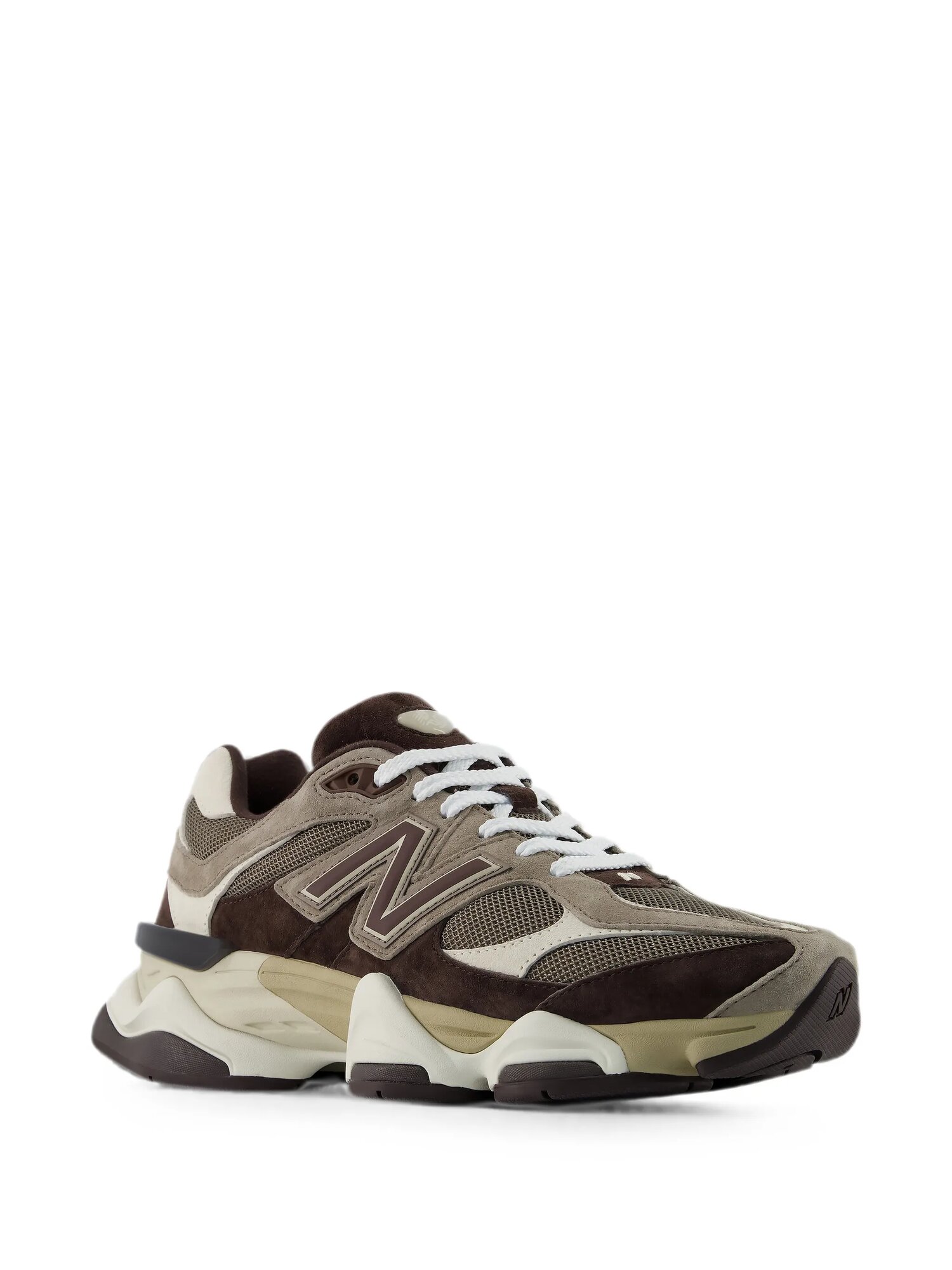 Кроссовки New Balance 9060, размер 11 US, коричневый/серый/оранжевый — фото 1