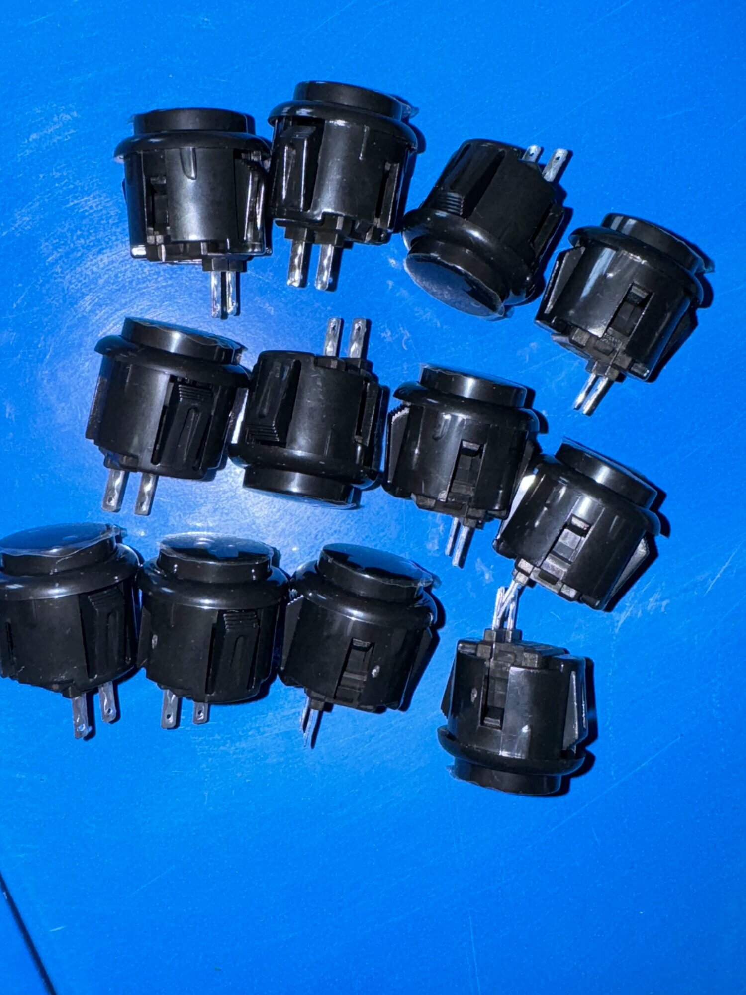 Набор кнопок для игровых автоматов YingLucky Черный, 12pcs-24mm-black