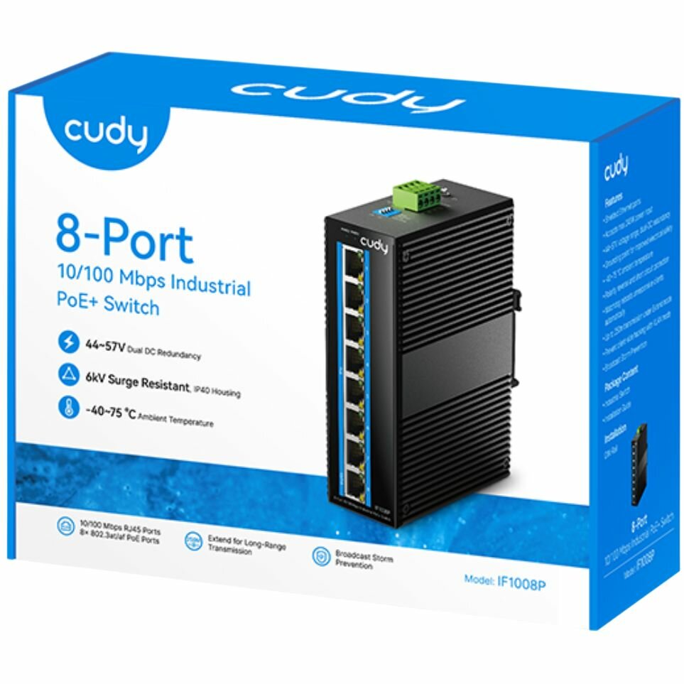 Коммутатор CUDY IF1008P — фото 1