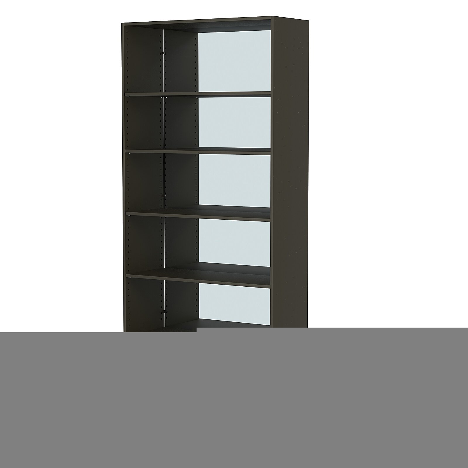 Стеллаж из ДСП с 4-мя полками 400x900 мм серии LEVEL-4 №14-2 (З/C - зеркало), Черный