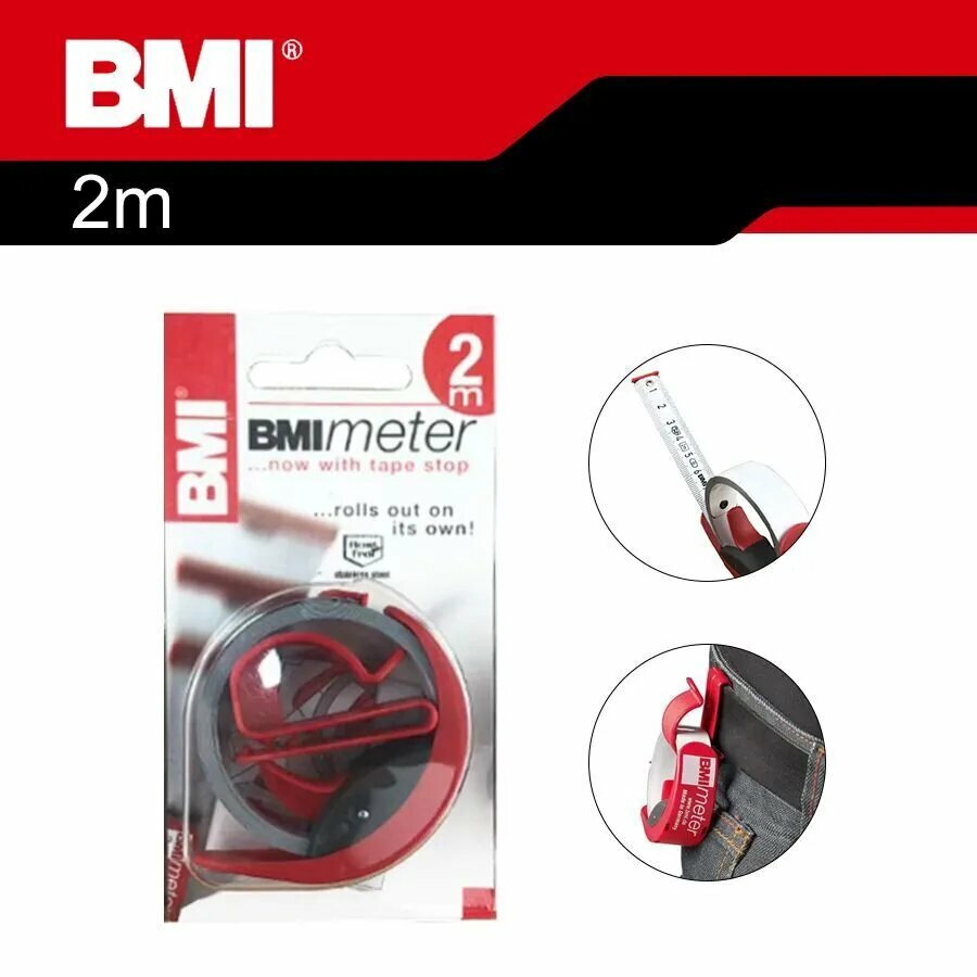 BMI Измерительная лента Бытовая 2м x 16мм