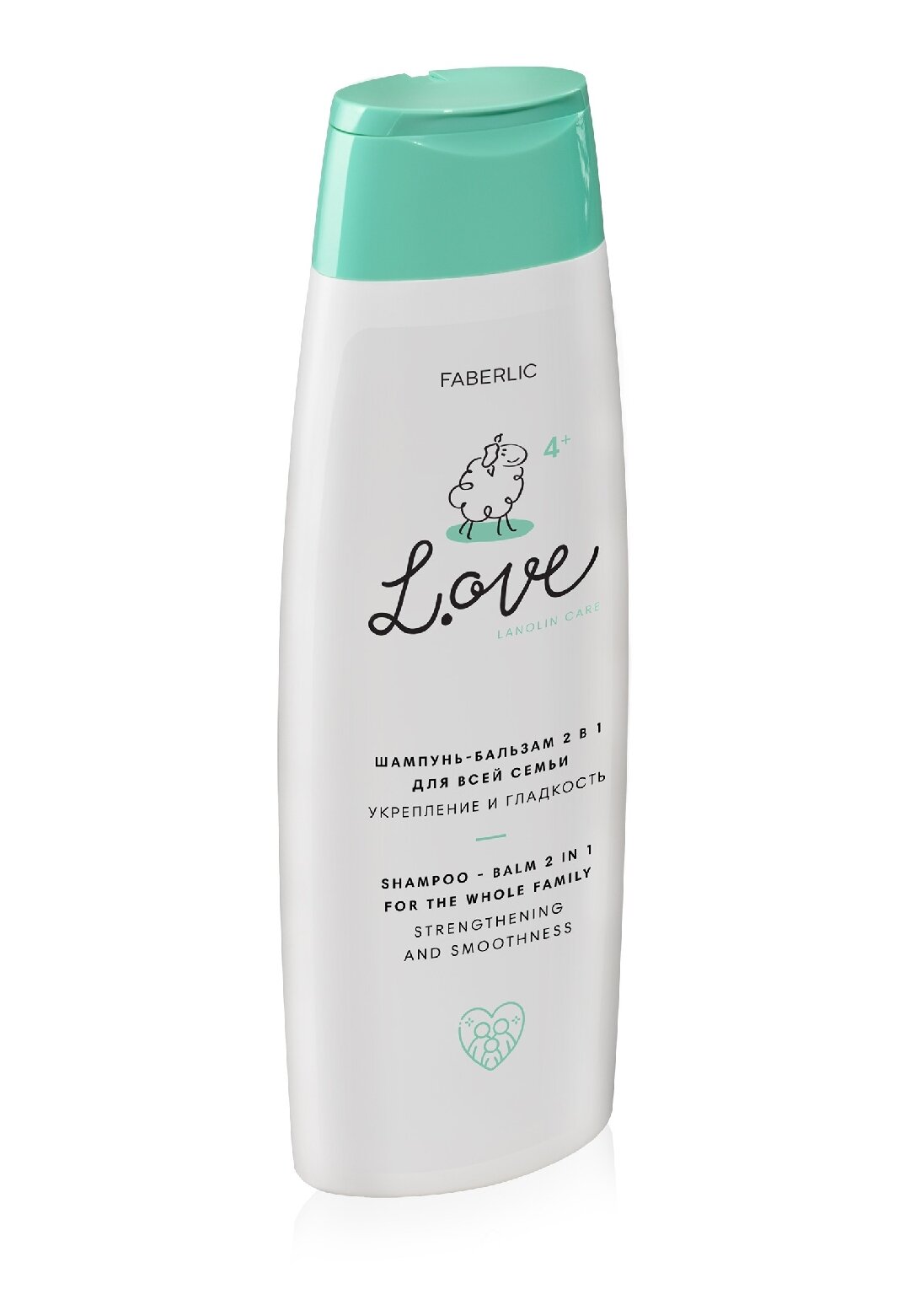 Шампунь-бальзам "L.OVE", 2 в 1, для укрепления и гладкости, масло цитрусовых, 400 мл