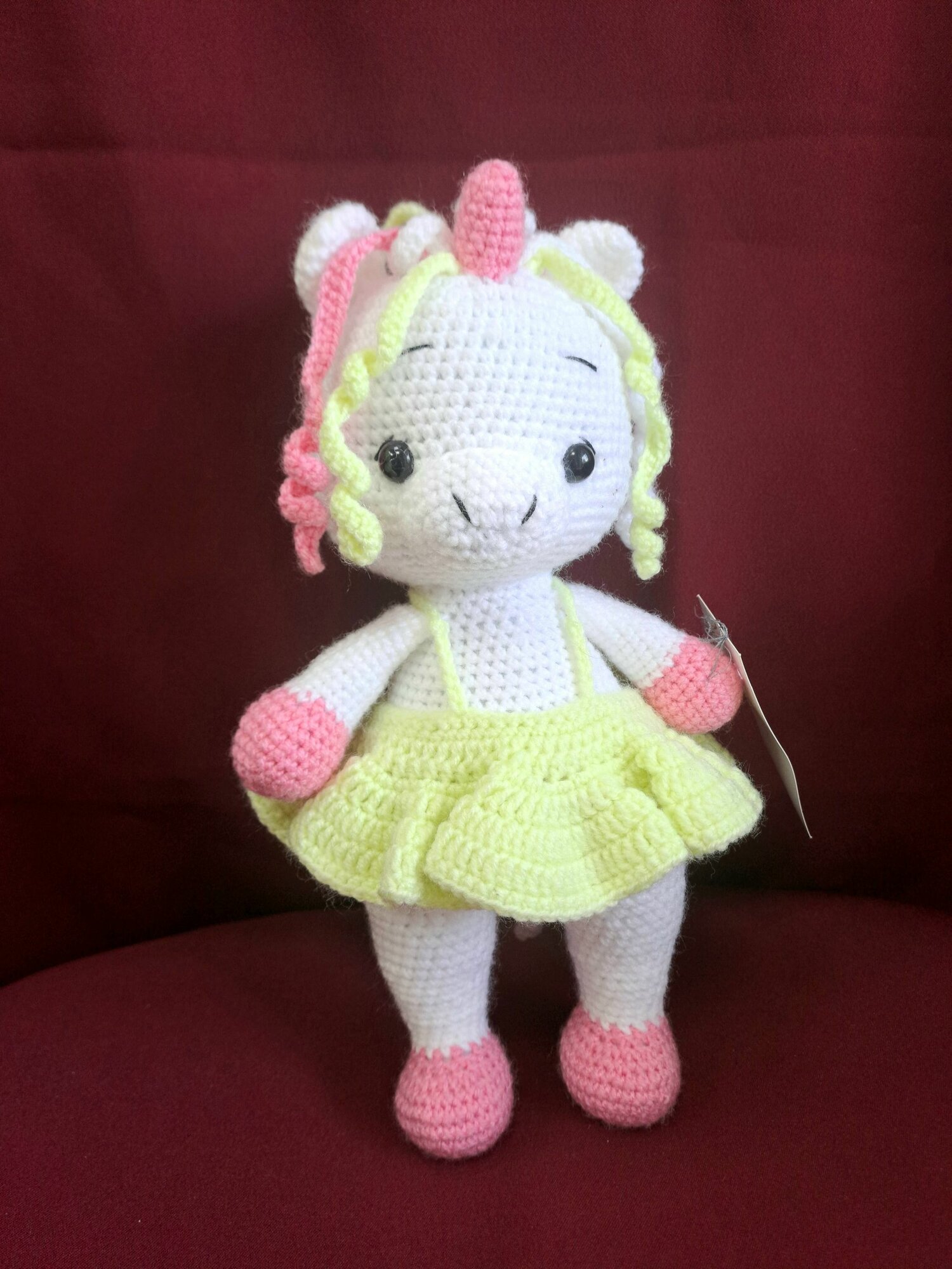 Вязаная игрушка Единорожка