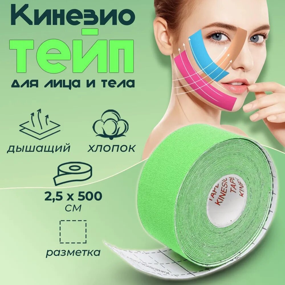Кинезиотейп для лица, тейп для тела