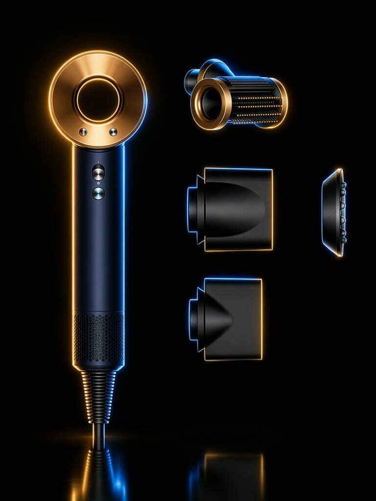 Фен Dyson Supersonic Hair Dryer HD15 Синий/Медный