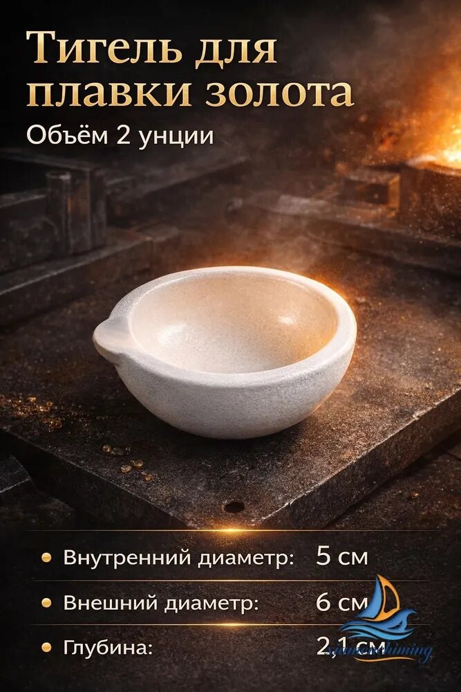 Премиальный кварцевый тигель для плавки золота и серебраЭксклюзивное качествоПрофессиональный