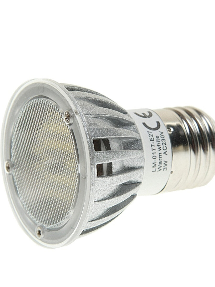 Светодиодная лампа E27 LM-0177 WARM WHITE 48 SMD LED 3W-30W , 170-240V (2 шт в комплекте)
