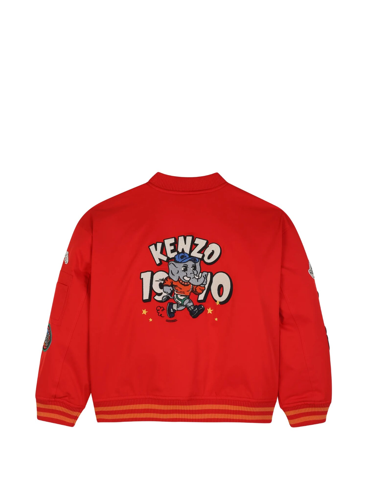 Бомбер KENZO, размер 6 лет, темно-синий/бежевый/красный — фото 1