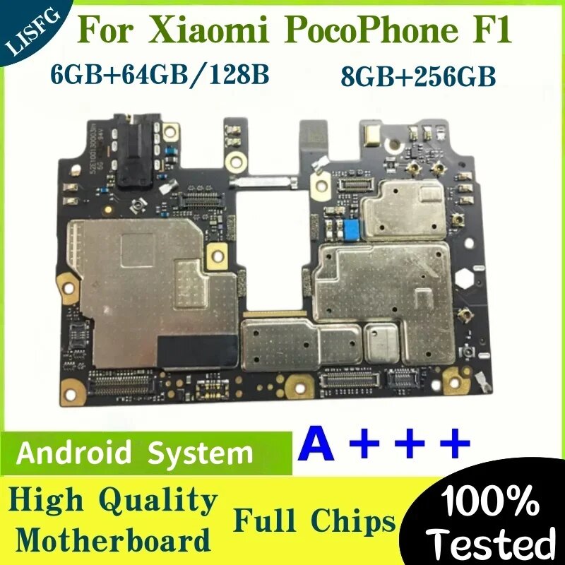 Глобальная версия 256 ГБ для материнской платы Xiaomi Pocophone Poco F1, 128 ГБ, 64 ГБ, 6GB RAM 64GB