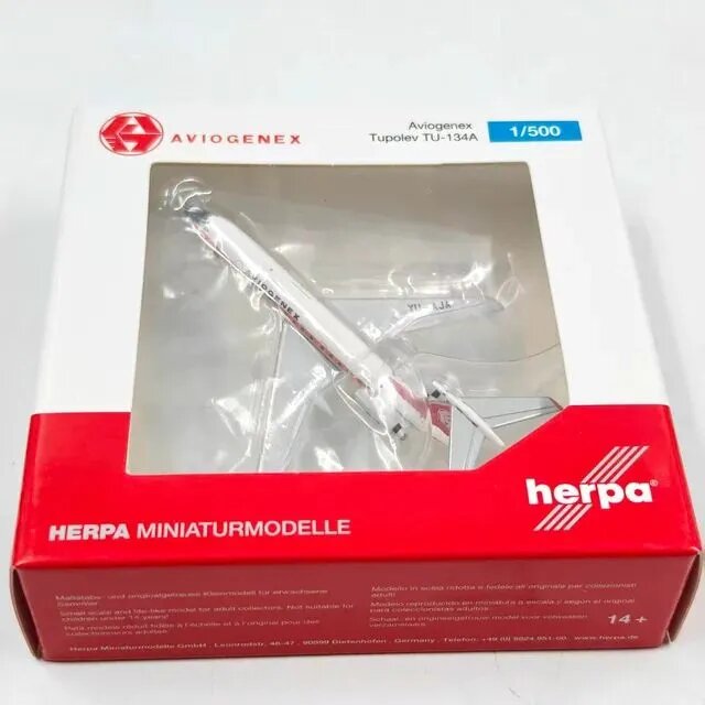 Модель самолета Herpa TU134A 1:500 Модели автомобилей