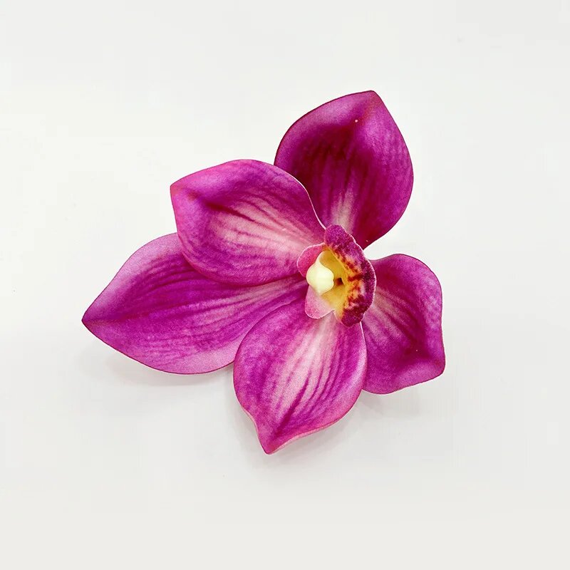 Искусственные цветы орхидеи цимбидиум 30 шт. LINANUO Фиолетовый, Dark pink purple