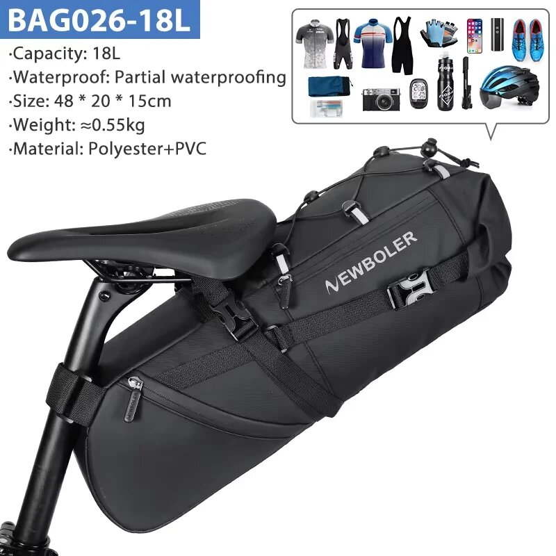 NEWBOLER Седельная сумка 18л водонепроницаемая из полиэстера BAG026-18L