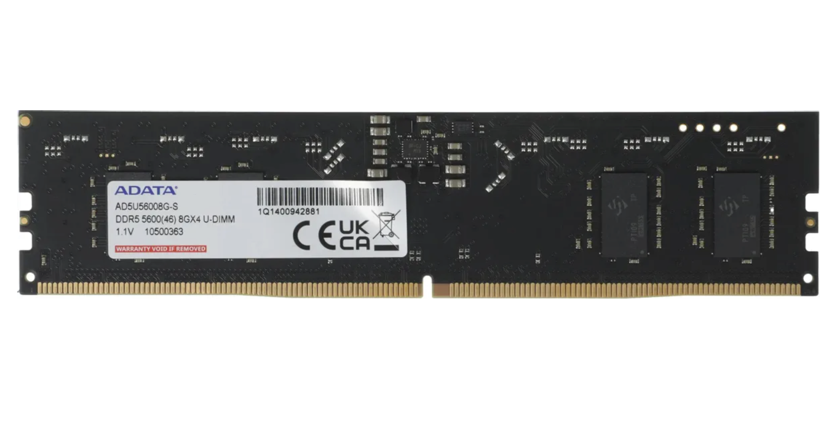 Оперативная память A-Data AD5U56008G-S DDR5 - 1x 8ГБ 5600МГц, DIMM