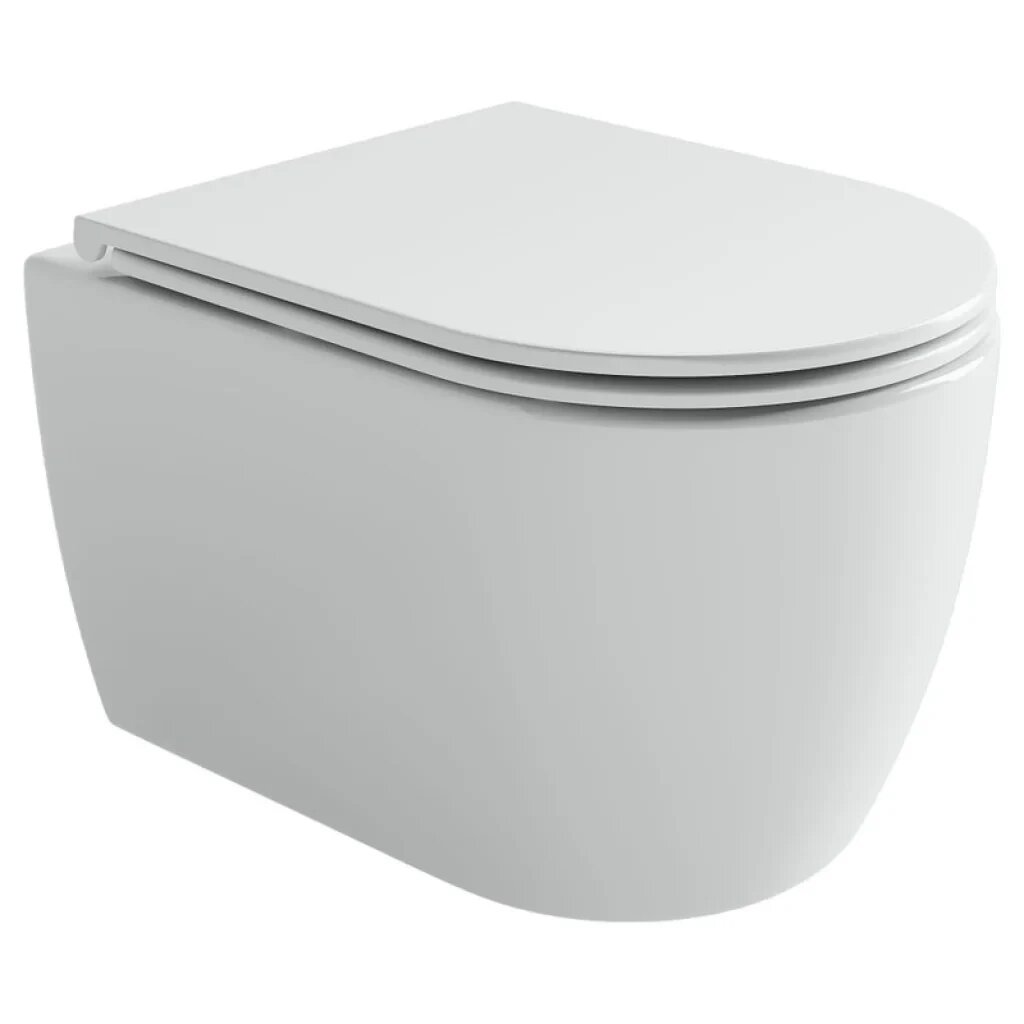 Унитаз подвесной Ceramicanova Noe, смыв торнадо 3.0, сиденье микролифт, белый, CN4011T, фарфор
