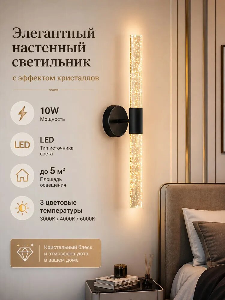 Настенный светильник, LED, 10 Вт