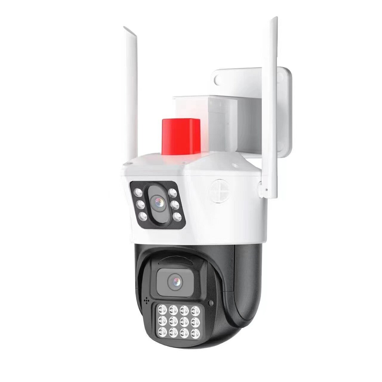 Двойная камера беспроводная WiFi 360-градусная наружная внутренняя камера безопасности с поддержкой 4G и источником