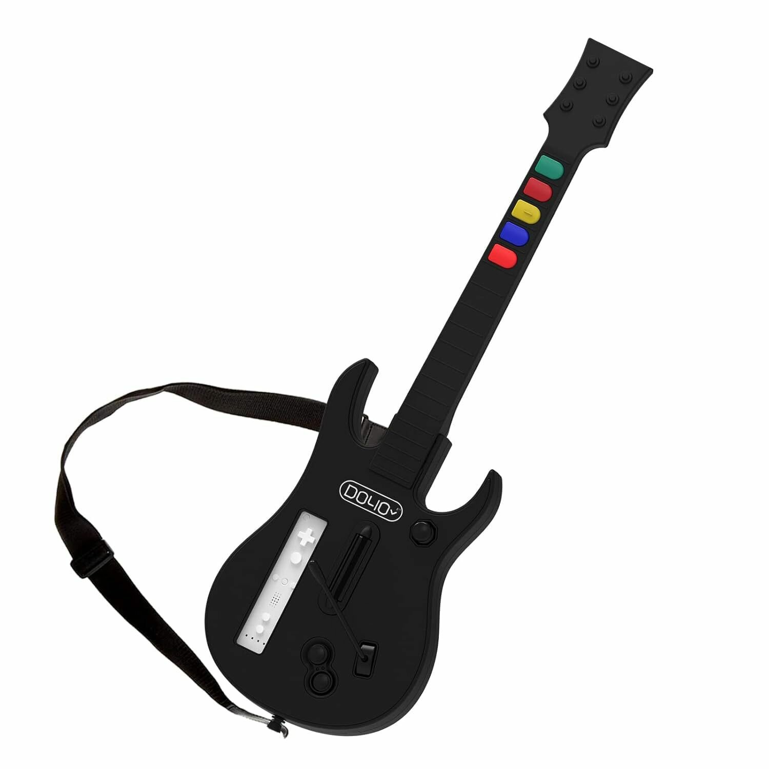 Официальный контроллер для игры Guitar Hero на Wii, черный, форма гитары, совместимый с Nintendo Wii для игр Guitar